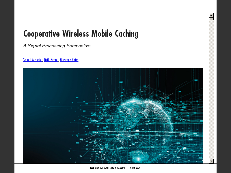 IEEE Signal Processing Magazine, March 2020Cover