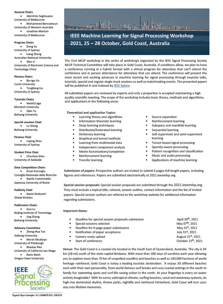 IEEE Signal Processing Magazine, July 2021Cover