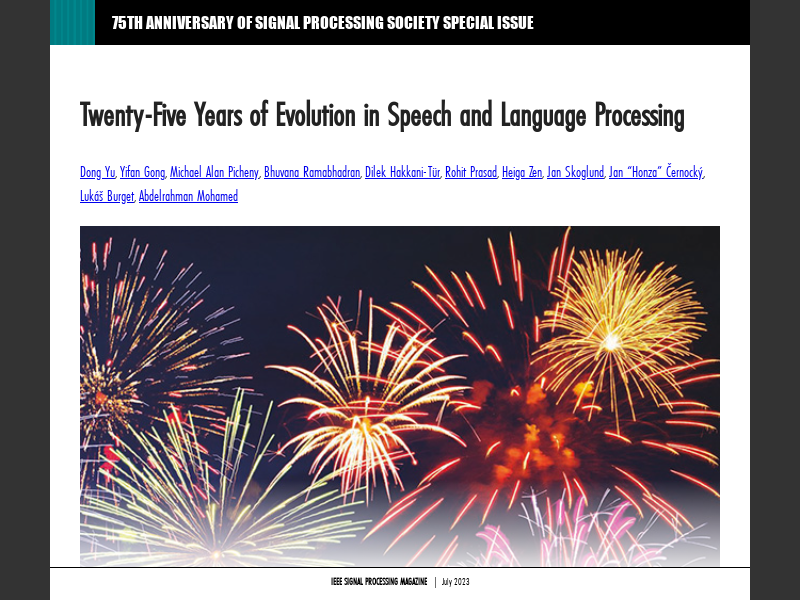 IEEE Signal Processing - 75th Anniversary - July 2023Twenty-Five Years ...