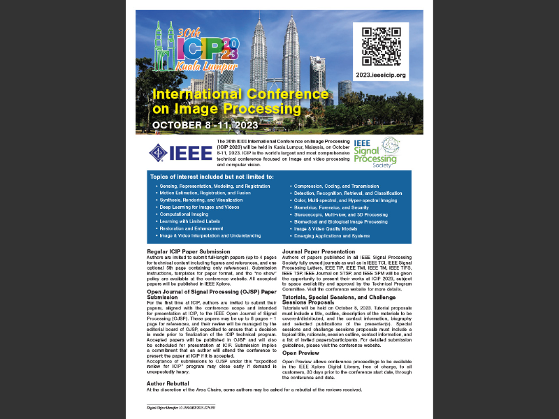 IEEE Signal Processing - 75th Anniversary - June 2023ICIP 2023