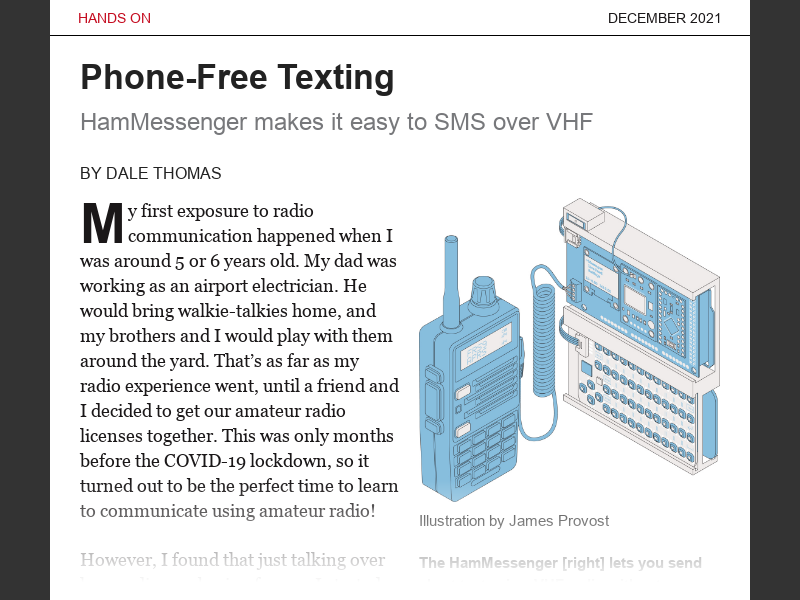 IEEE Spectrum NA December 2021Phone-Free Texting