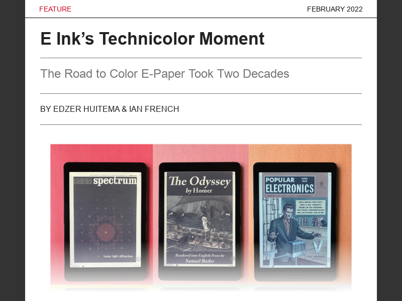 IEEE Spectrum NA February 2022E Ink’s Technicolor Moment