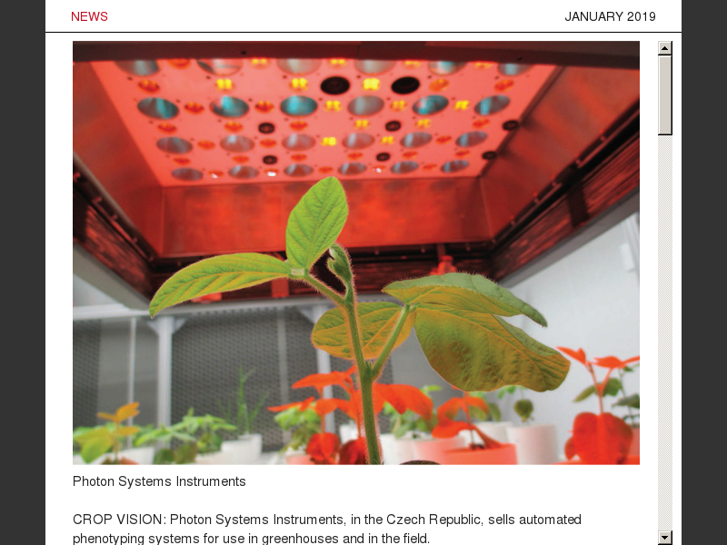 IEEE Spectrum NA January 2019Automated Eyes Watch Plants Grow