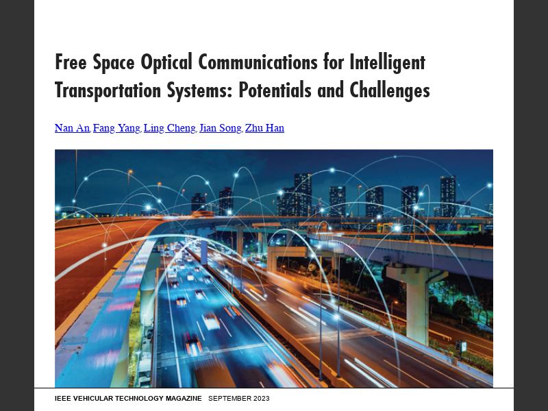 IEEE Vehicular Technology Magazine - September 2023Free Space Optical ...
