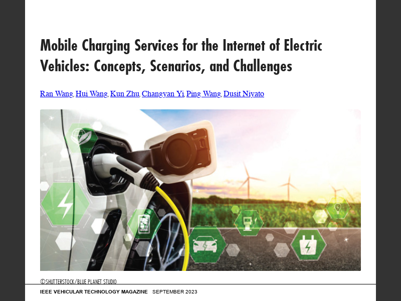 IEEE Vehicular Technology Magazine - September 2023Mobile Charging ...