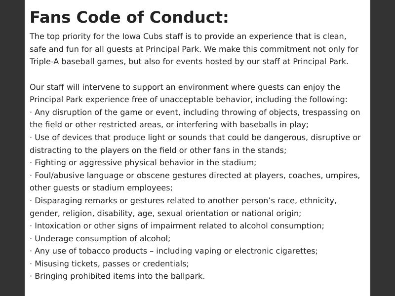 2024 Issue 7Fan Code of Conduct