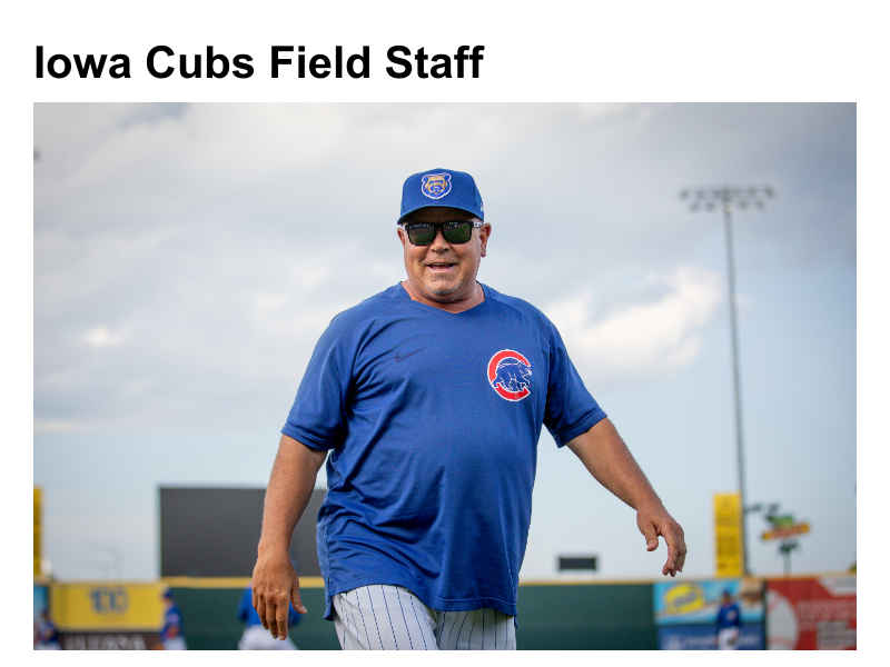 2025 Issue 1Iowa Cubs Field Staff