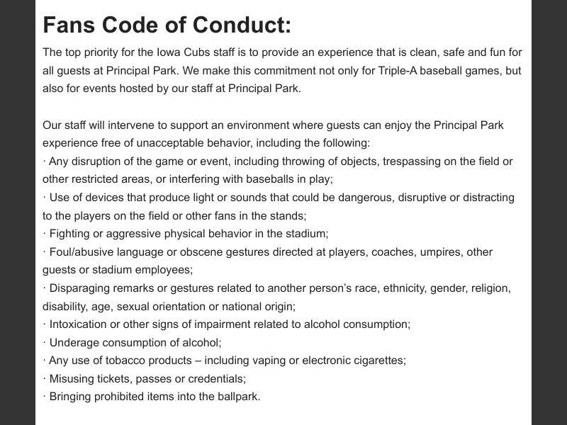 2025 Issue 7Fan Code of Conduct