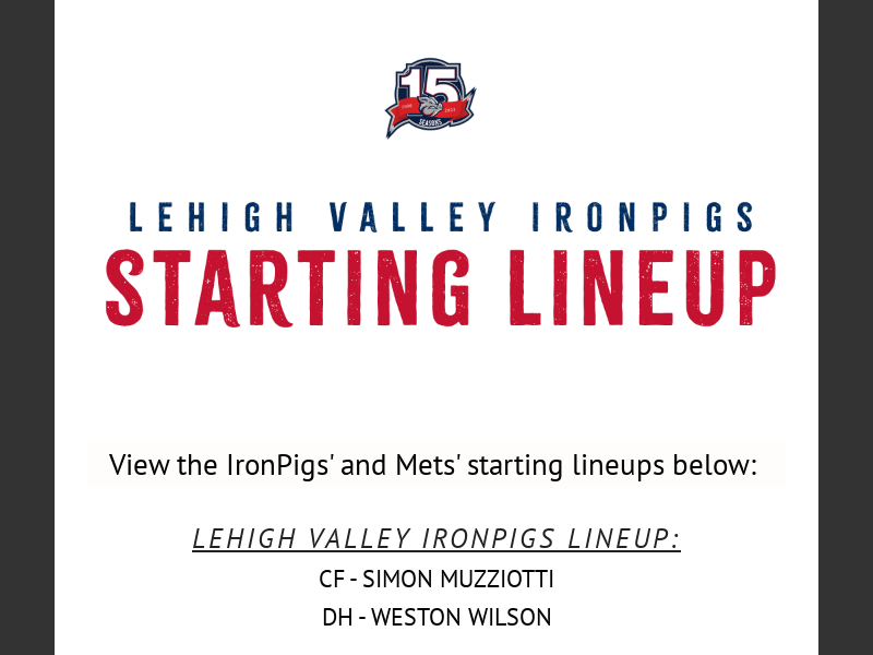 Issue Nine: July 25-30Starting LineUp