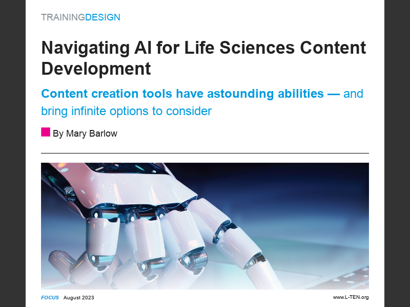 Focus Magazine - August 2023Training Design: Navigating AI for Life ...