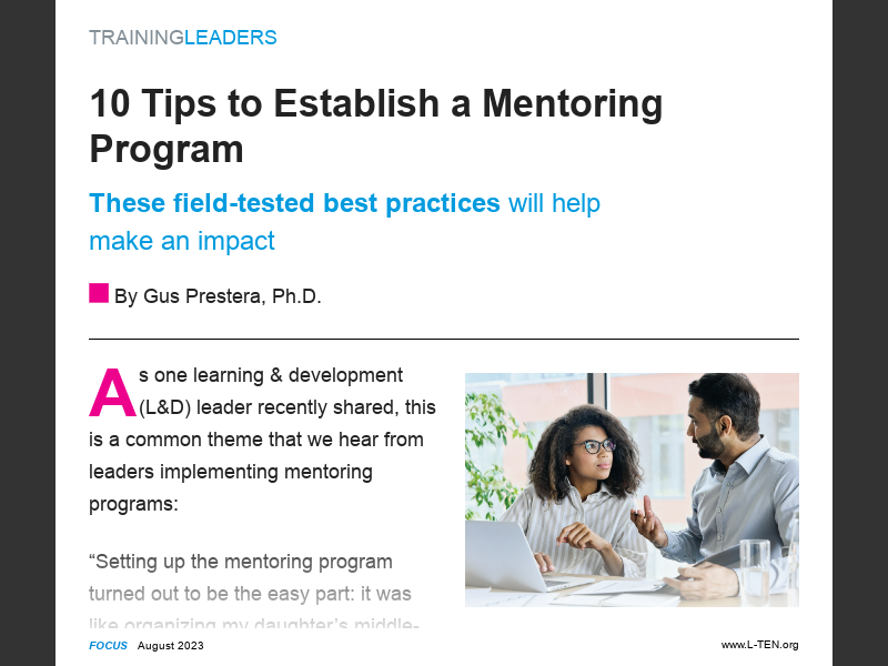 Focus Magazine - August 2023Training Leaders: 10 Tips to Establish a ...