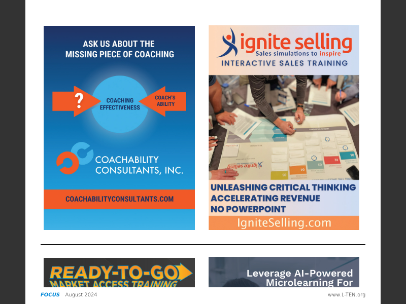 Focus Magazine - August 2024Coachability Consultants | Ignite Selling | ProFusion | Qstream