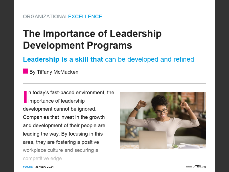 Focus Magazine - January 2024The Importance of Leadership Development ...
