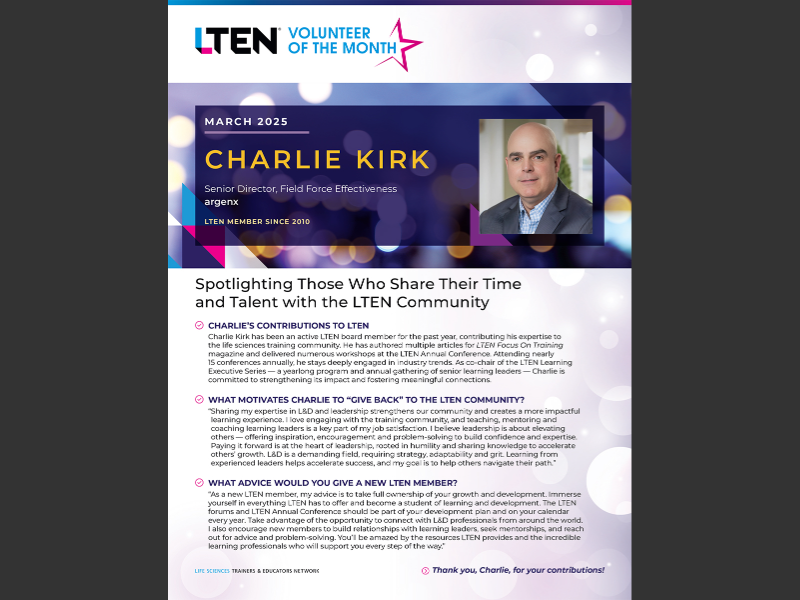 Focus Magazine - March 2025LTEN Volunteer of the Month