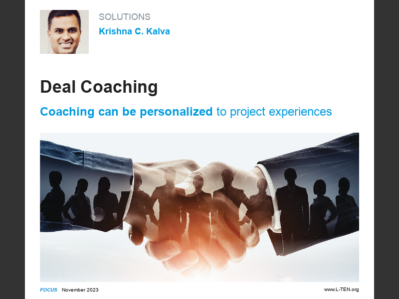 Focus Magazine - November 2023Solutions: Deal Coaching