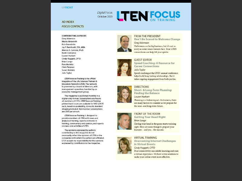 Focus Magazine - October 2023Upfront