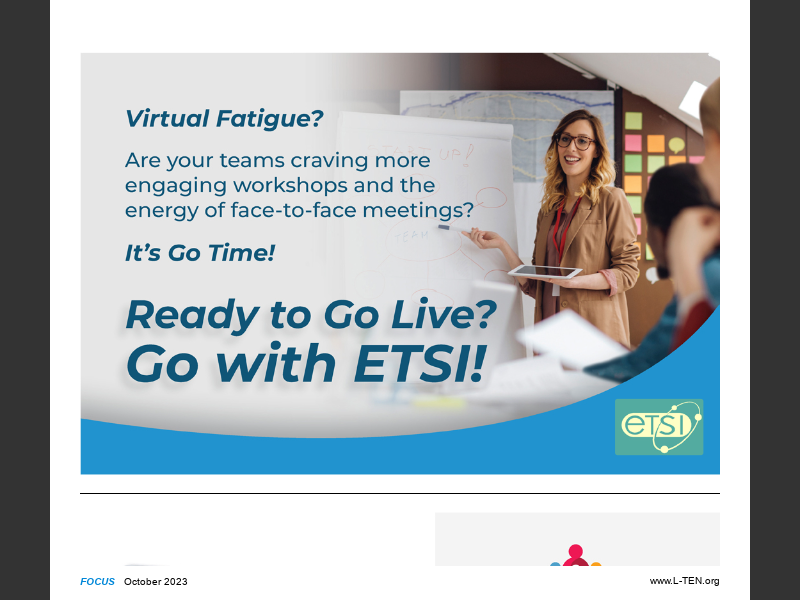 Focus Magazine - October 2023Education & Training Systems International (ETSI) | ELB Learning
