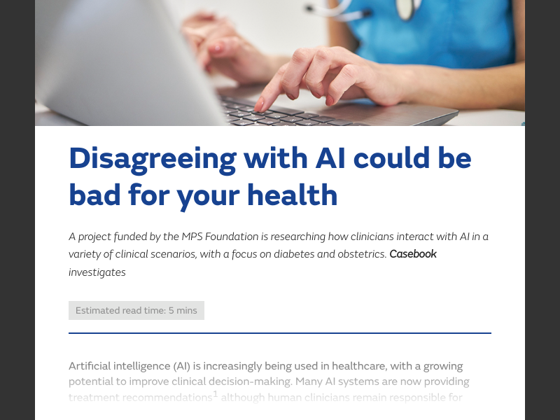 Casebook Caribbean and Bermuda - Volume 32 Issue 1 - September 2024Disagreeing with AI could be ...