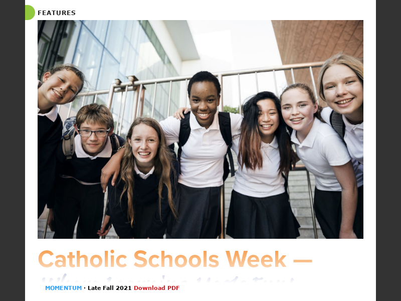 Late Fall 2021Catholic Schools Week — Where Learning Meets Fun!