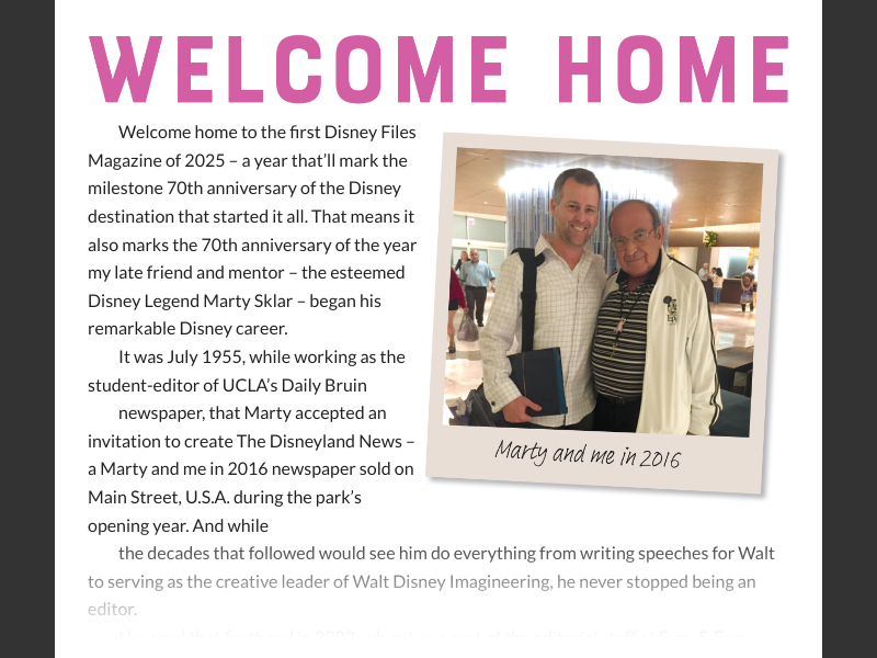 Disney Files Spring 2025welcome Home