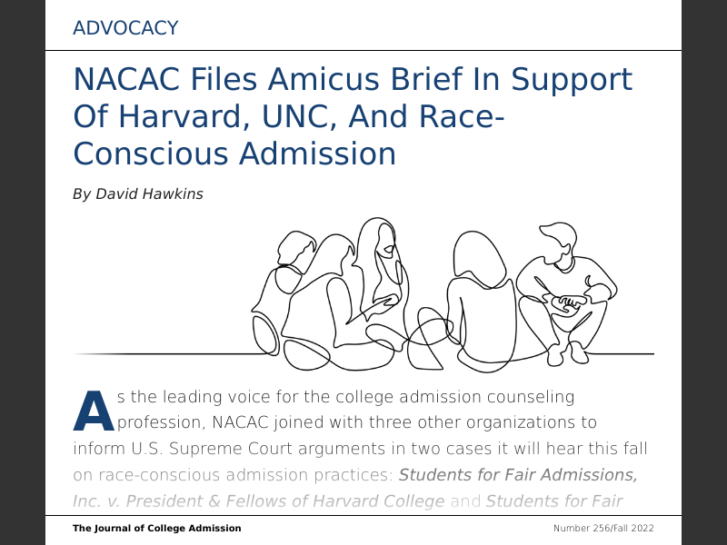 The Journal of College Admission - Fall 2022Advocacy: NACAC Files ...
