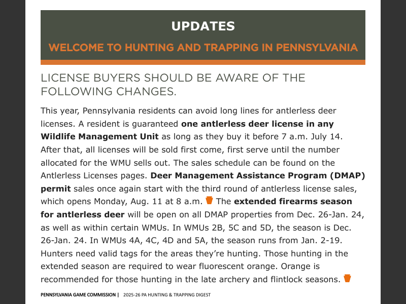 Hunting & Trapping Digest 2025-2026Updates