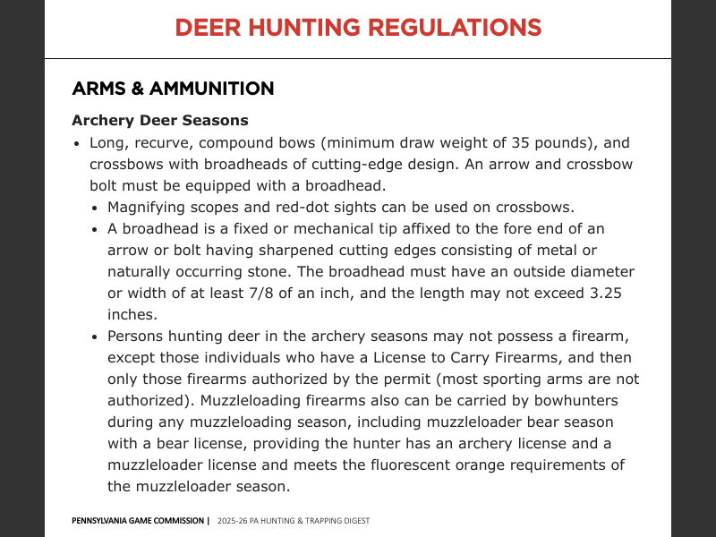 Hunting & Trapping Digest 2025-2026Deer Hunting Regulations