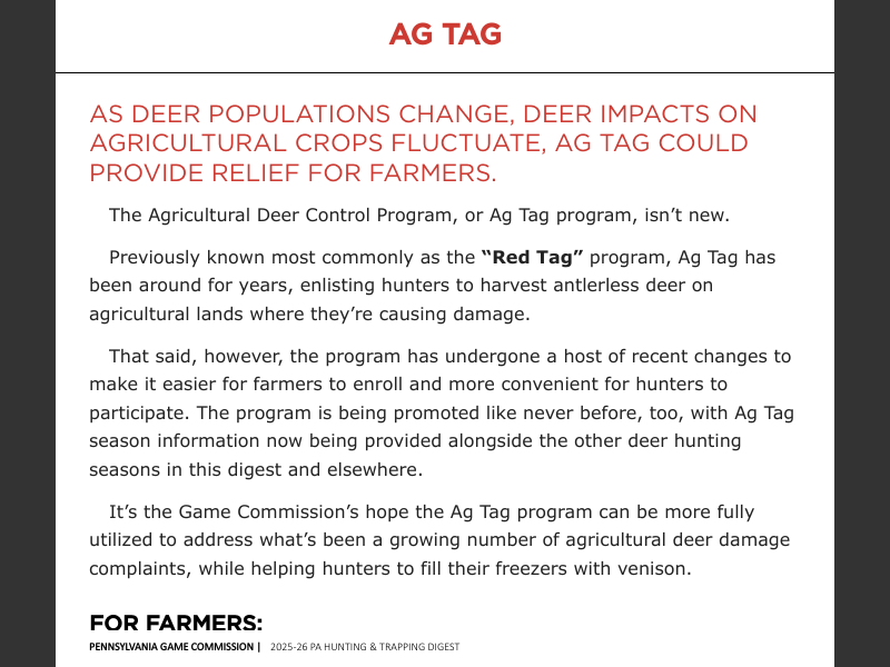Hunting & Trapping Digest 2025-2026Ag Tag