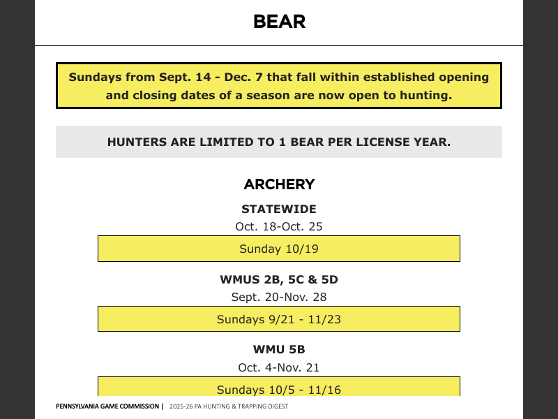 Hunting & Trapping Digest 2025-2026Bear