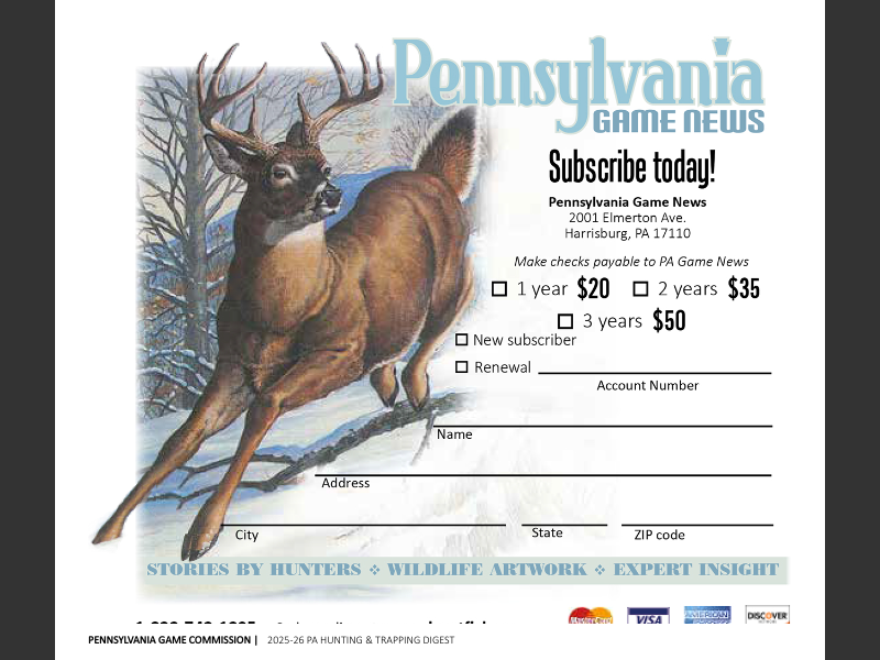 Hunting & Trapping Digest 2025-2026Pennsylvania Game News ad and ...