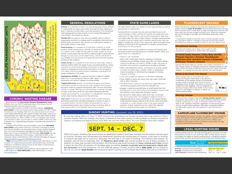Hunting & Trapping Digest 2025-2026Pocket Guide 2