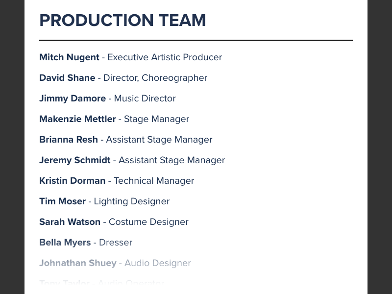 Rated P For ParenthoodProduction Team