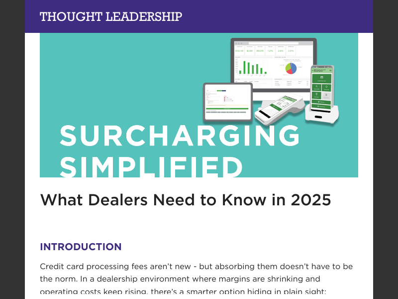 Dealer PaySurcharging Simplified