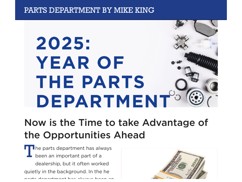 January/February 20252025: YEAR OF THE PARTS DEPARTMENT