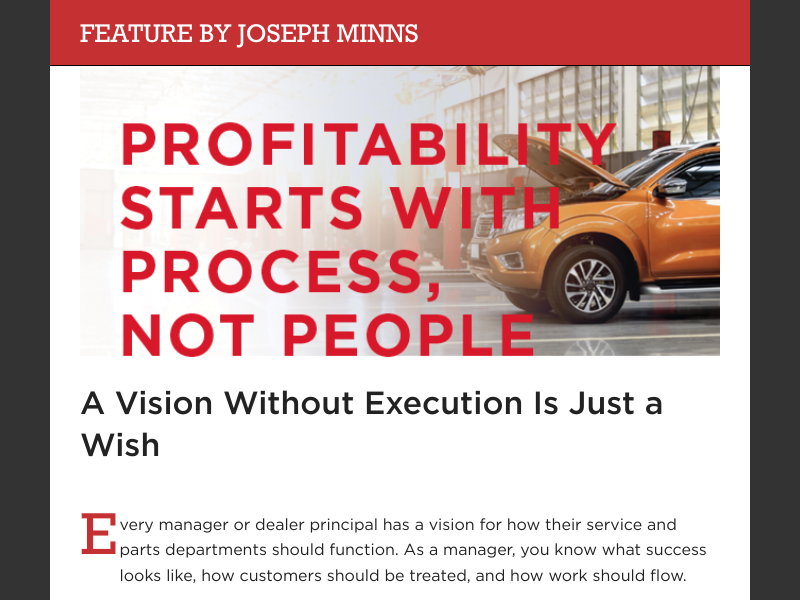 May/June 2025PROFITABILITY STARTS WITH PROCESS, NOT PEOPLE