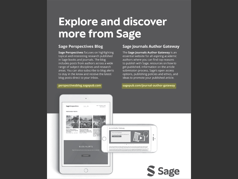 September 2023Sage Perspectives Blog and Journal Author Gateway