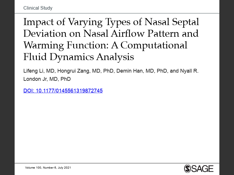 ENT - July 2021Impact of Varying Types of Nasal Septal Deviation on ...