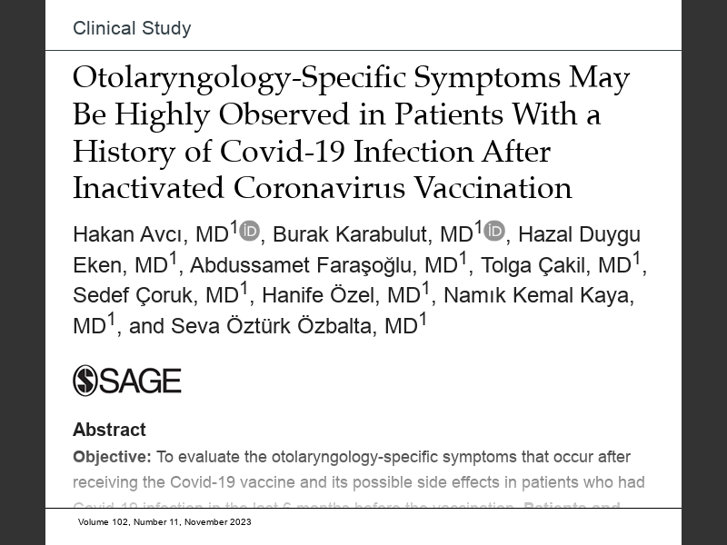 ENT - November 2023Otolaryngology specific symptoms may be highly ...