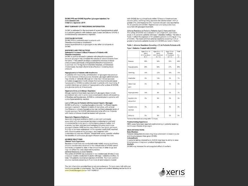 December 2021Gvoke HypoPen Xeris Pharmaceuticals