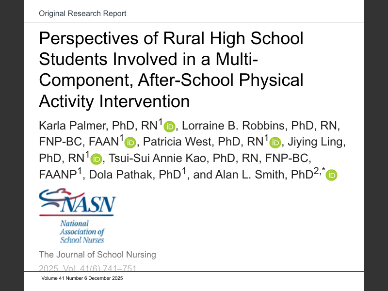 December 2025"Perspectives of Rural High School Students Involved in a ...