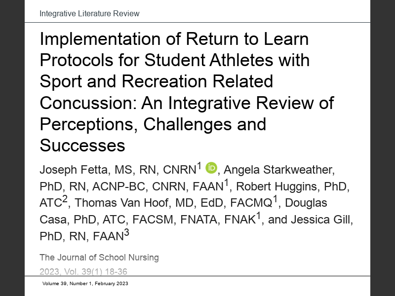 February 2023Implementation of Return to Learn Protocols for Student ...