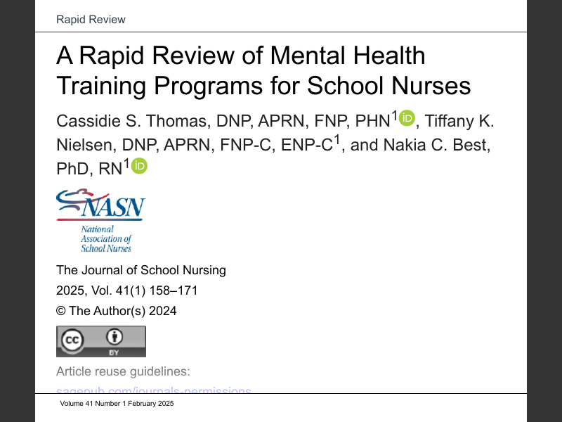 February 2025"A Rapid Review of Mental Health Training Programs for ...