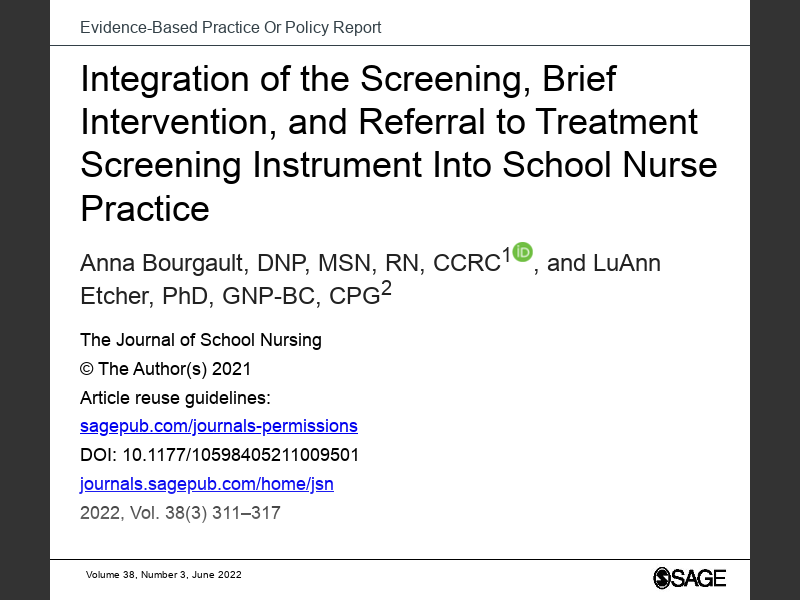 June 2022Integration of the Screening, Brief Intervention, and Referral ...