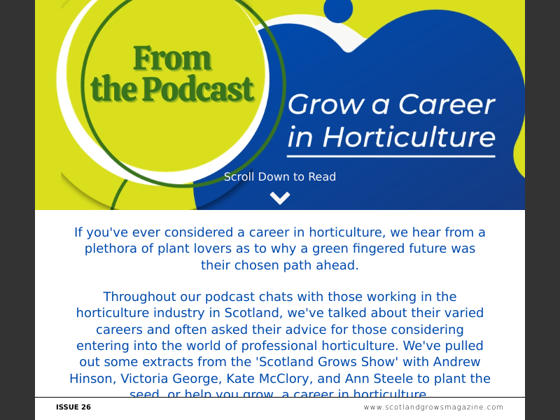 Issue 26Grow a Career