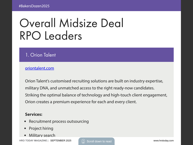 September/October 2025Overall Midsize Deal RPO Leaders 1