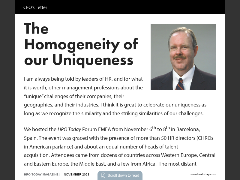 November 2023CEO's Letter