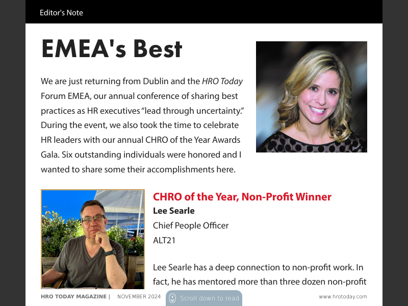 November 2024Editor's Note