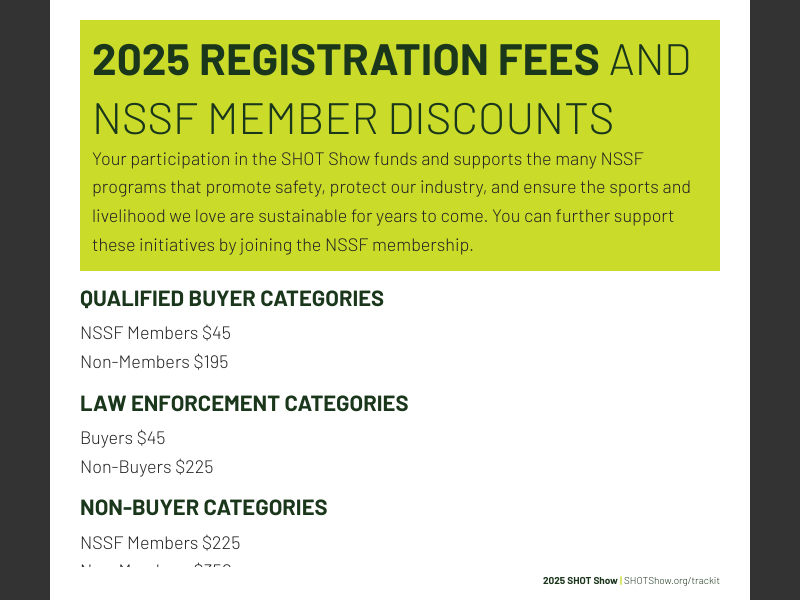 20252025 Registration Fees and NSSF Member Discounts