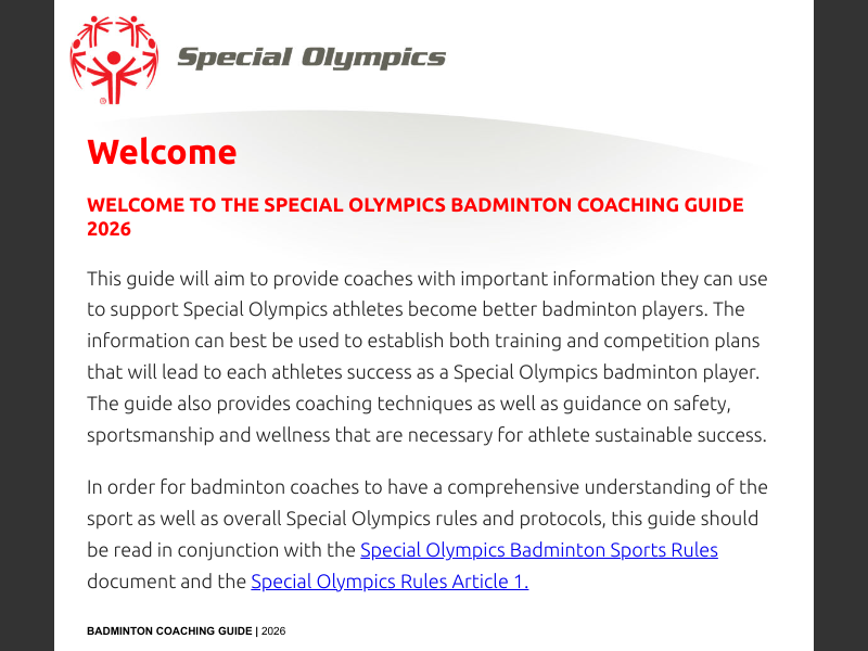 Badminton Coaching Guide 2026Welcome