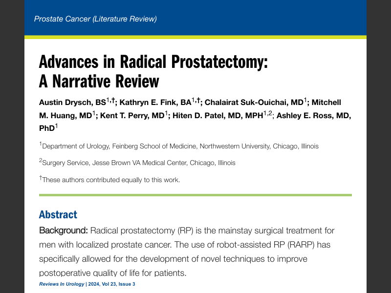 Reviews in Urology Volume 23, Issue 3 2024Advances in Radical ...